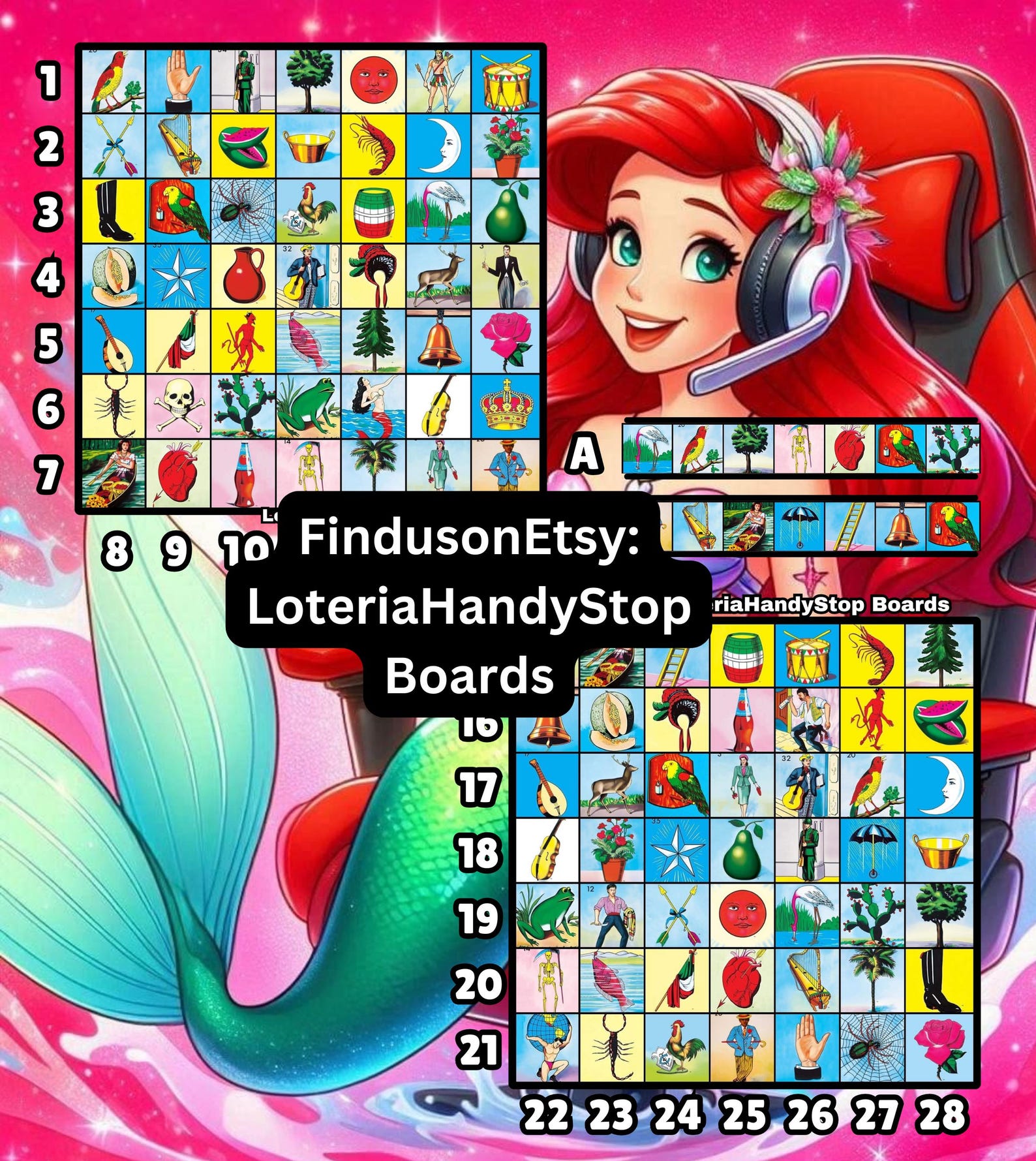 28 Lines Loteria Board - Etsy