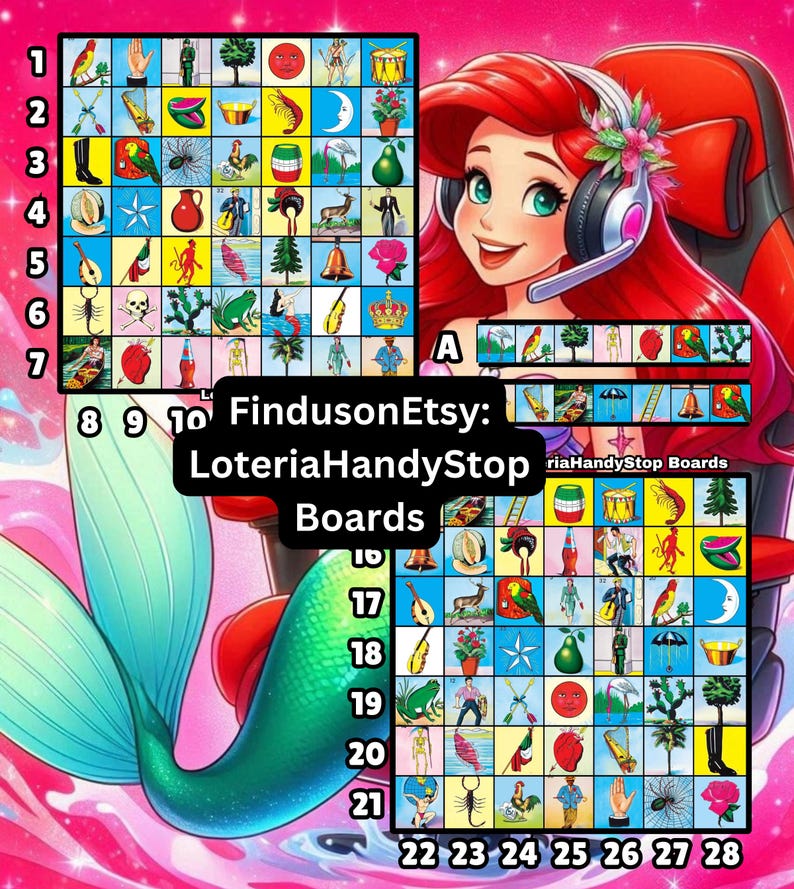 28 Lines Loteria Board - Etsy