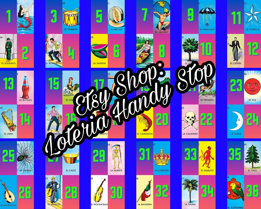 36 Loteria Characters Online Game - Etsy