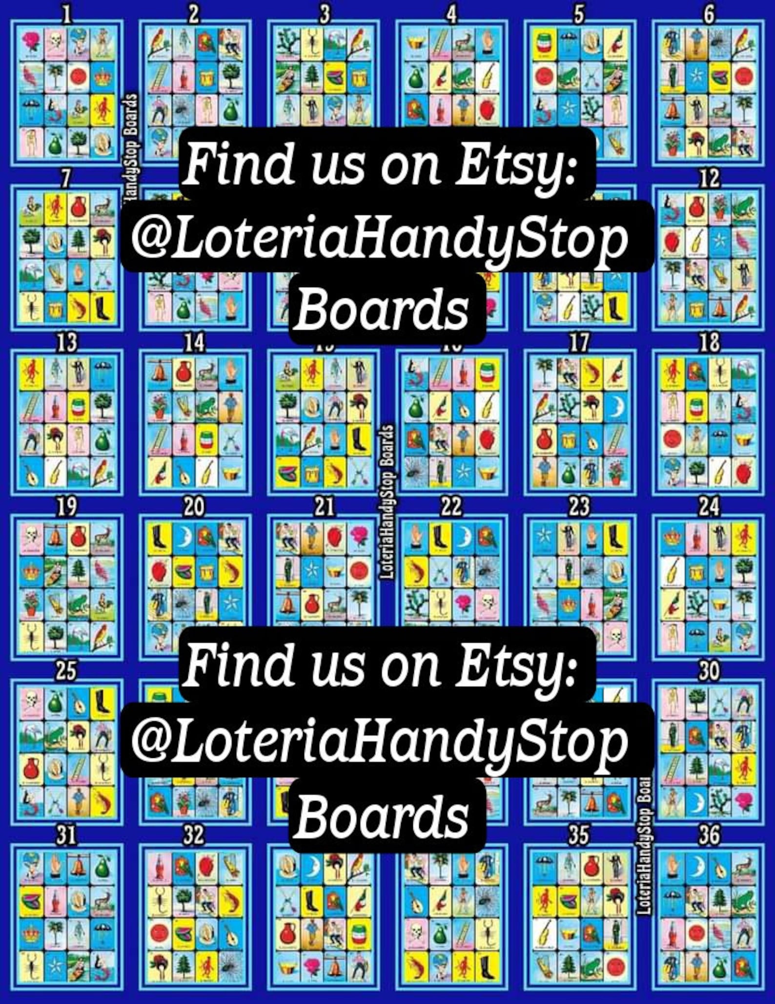 36 Full Cards Loteria Board Game to Play Online - Etsy