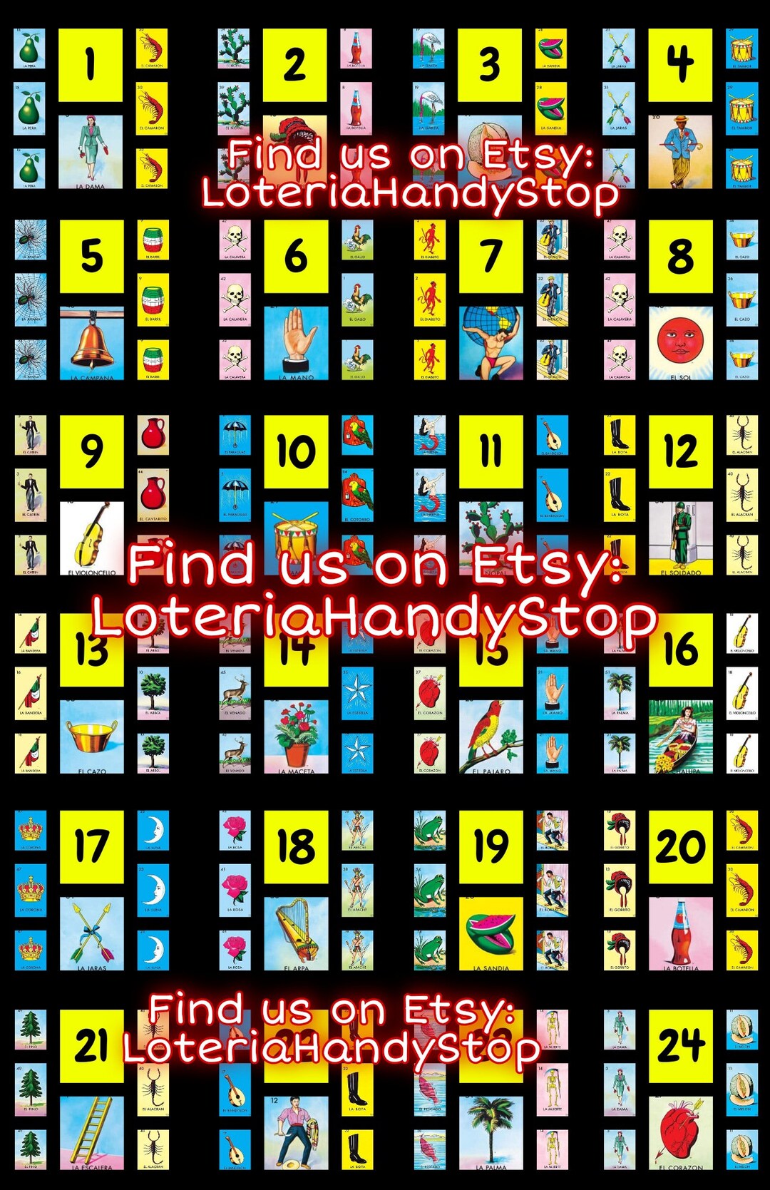 24 Numbers Shuffle Loteria Board Game Roulette to Download and Play ...