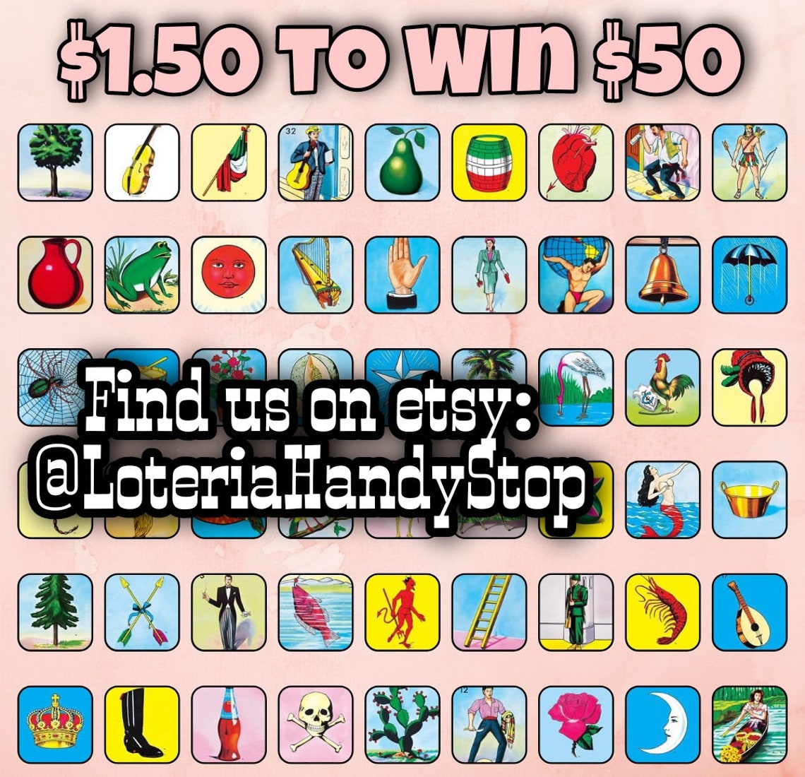 Loteria Boards With 54 Characters on Each 4 Digital Games - Etsy