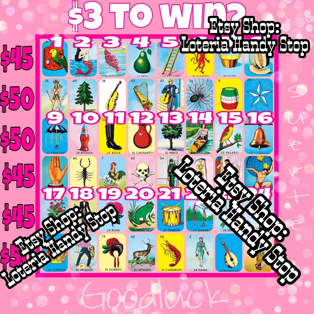 Loteria 3 to Win Board Online Game - Etsy