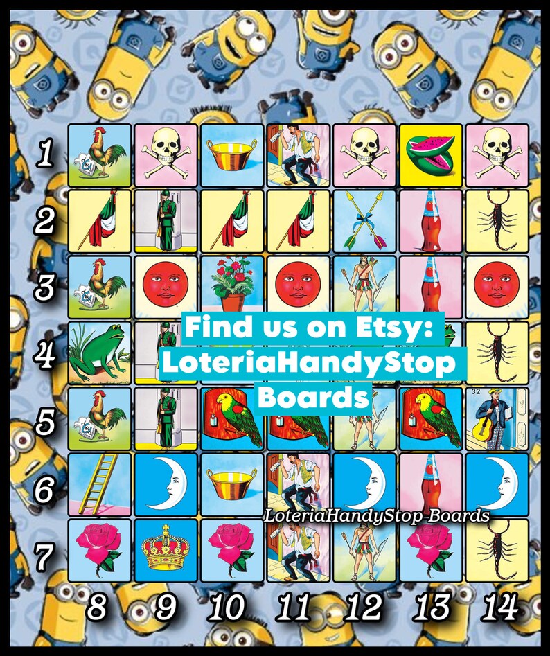 14 Lines Triplets Loteria Board Games to Play Online - Etsy