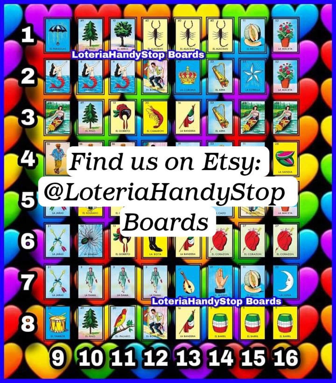 Triplets Loteria Board 16 Lines to Play - Etsy