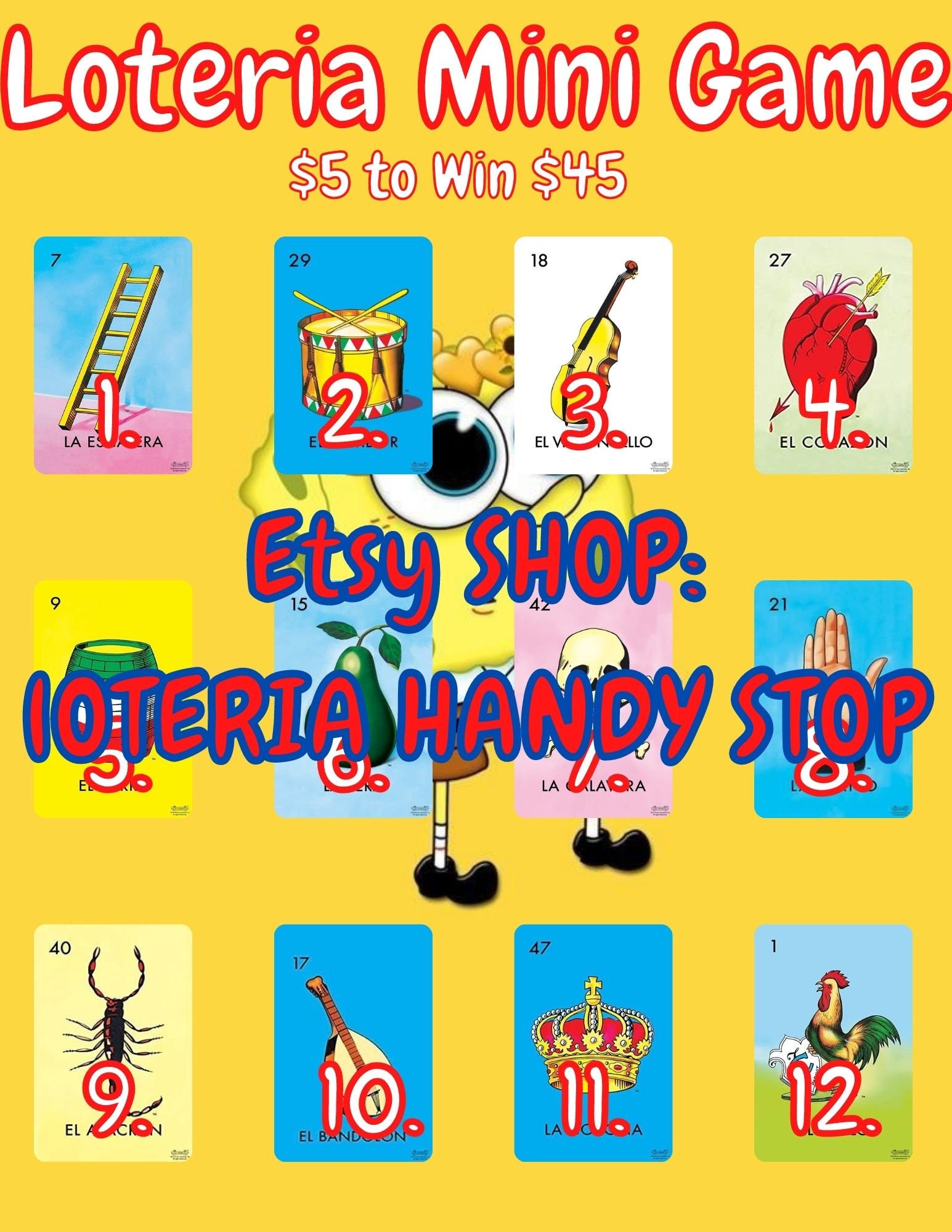 Loteria Board for Small Games - Etsy