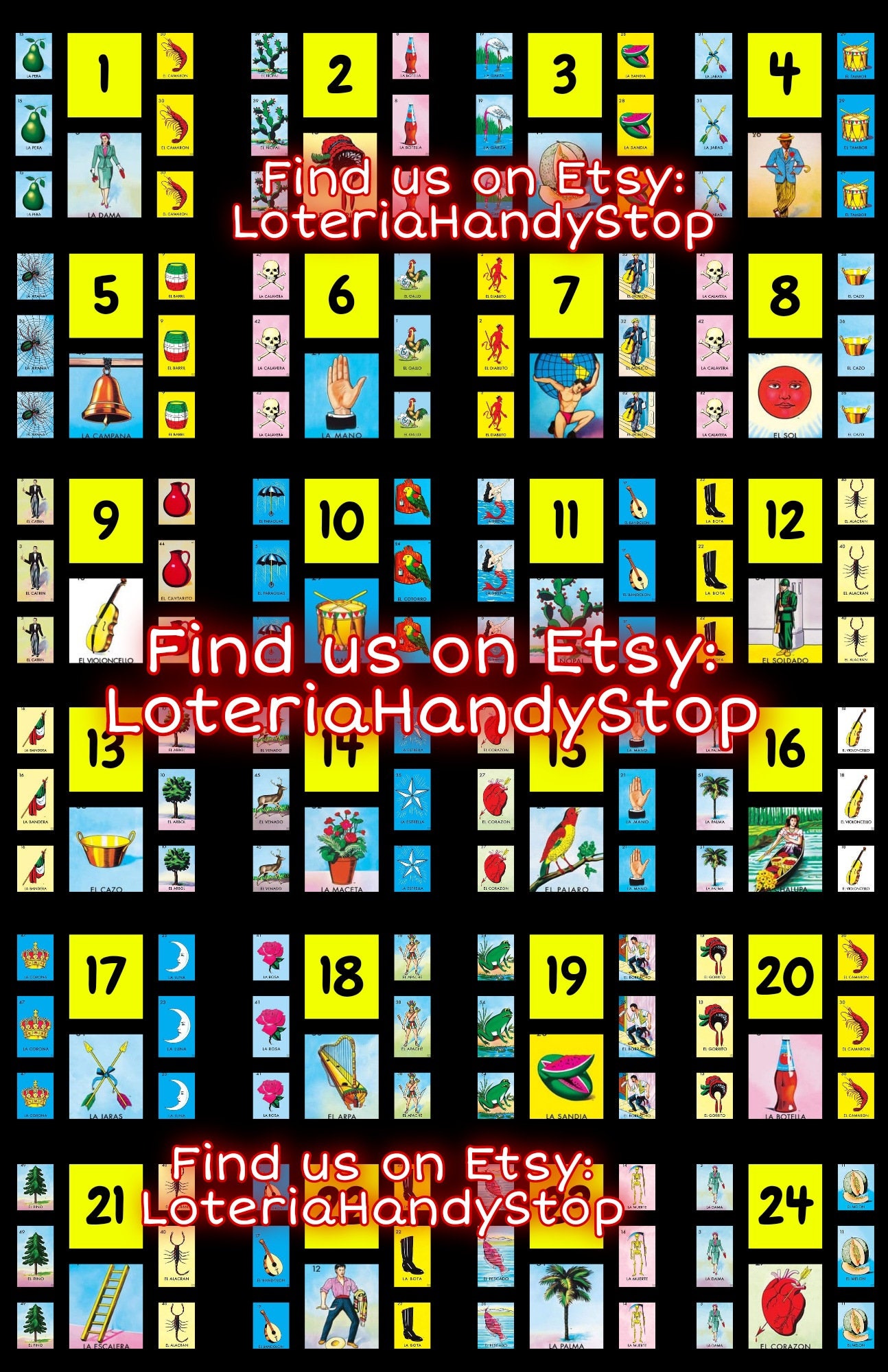 24 Numbers Shuffle Loteria Board Game Roulette to Download and Play ...