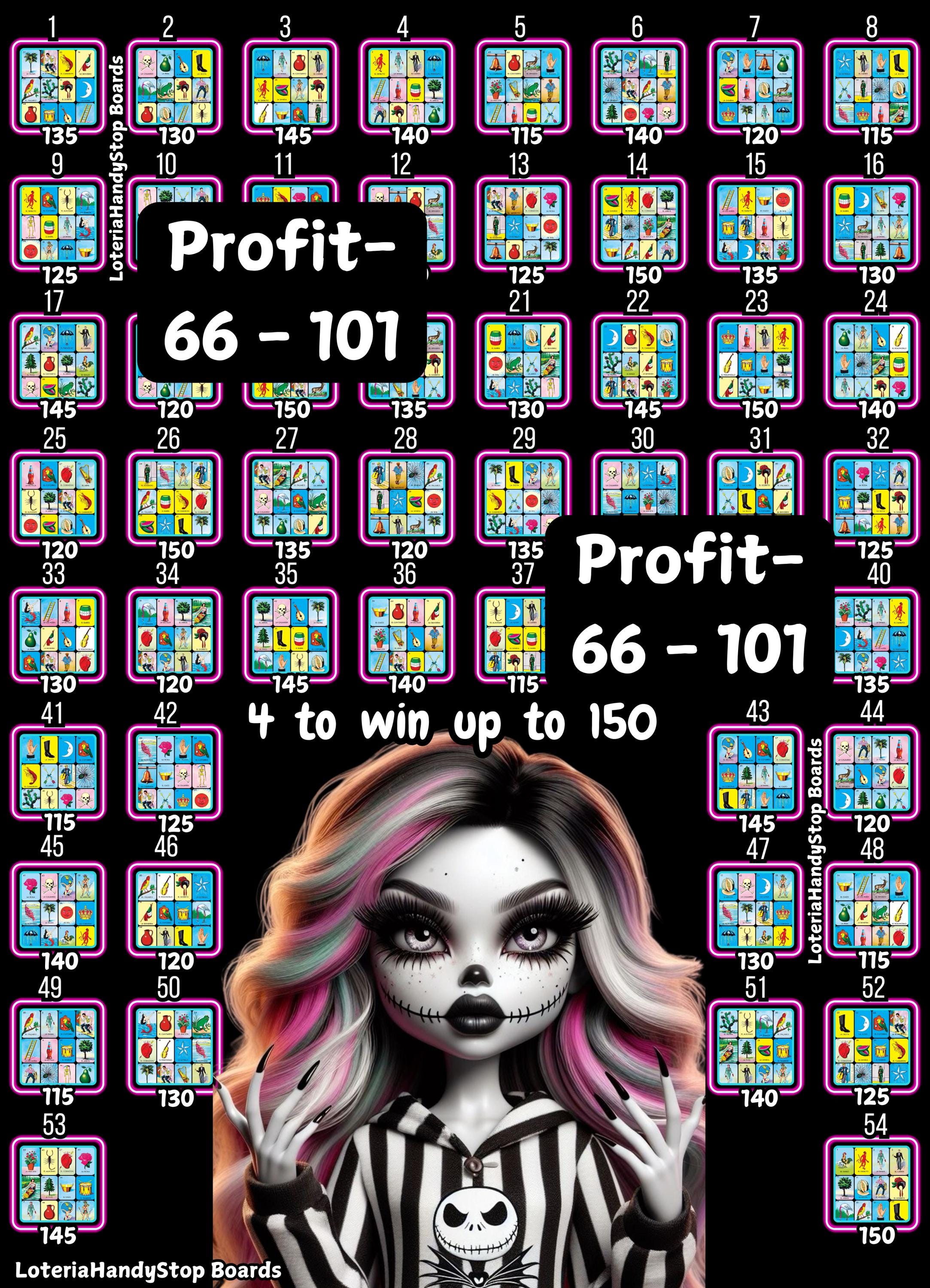 4 to Win Loteria Board Game 54 Numbers First to Fill - Etsy