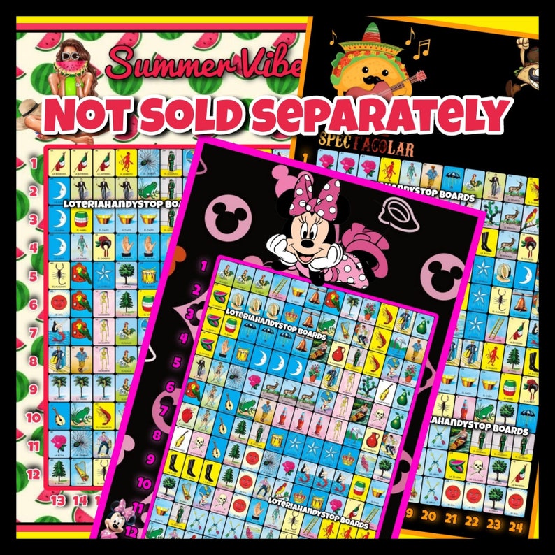 24 Lines Triplets Loteria Board Games - Etsy