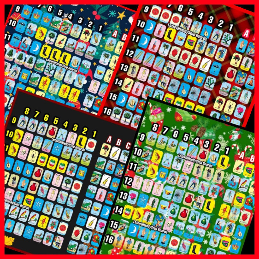 Triplets Loteria Board Line Games 16 Numbers With Free Lines - Etsy