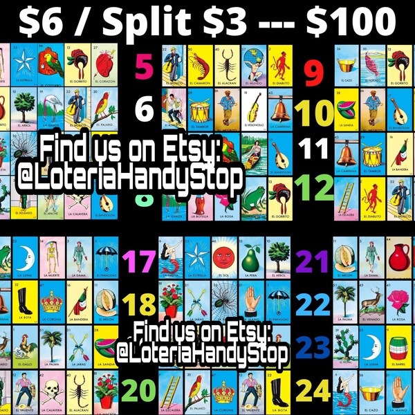 Custom Loteria Board - Etsy