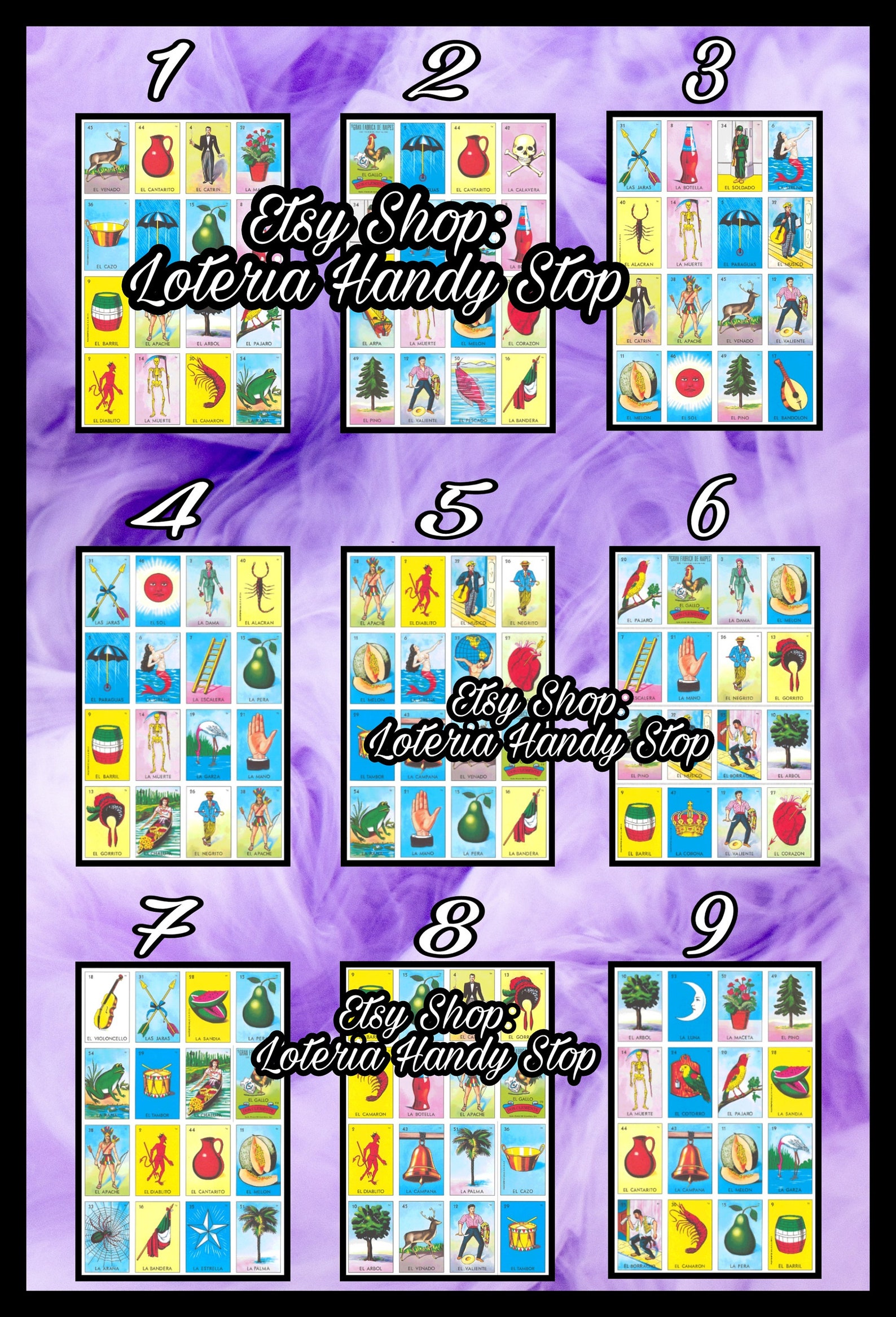 Loteria Board Full Card Game - Etsy