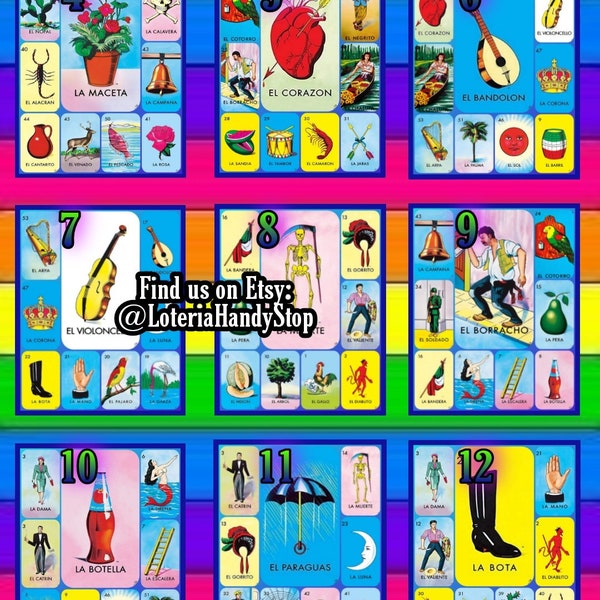 Original Loteria Cards in 1 Digital Download - Etsy