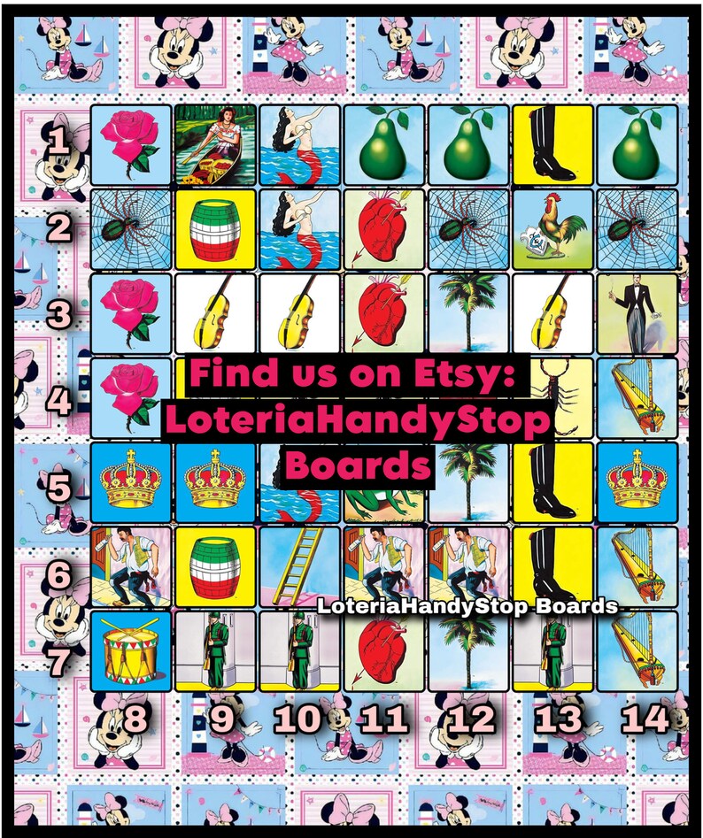 14 Lines Triplets Loteria Board Games to Play Online - Etsy