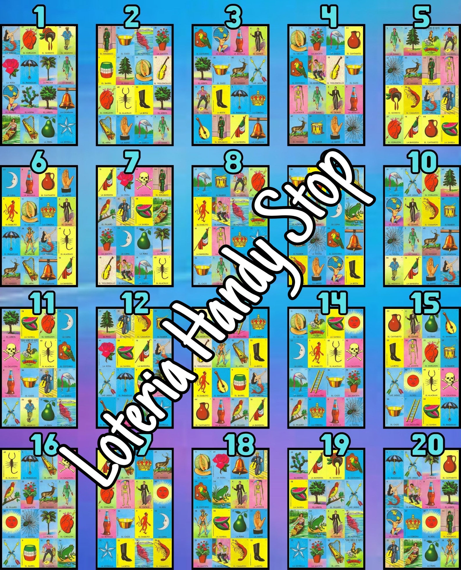 Custom Loteria Boards as Digital Download - Etsy