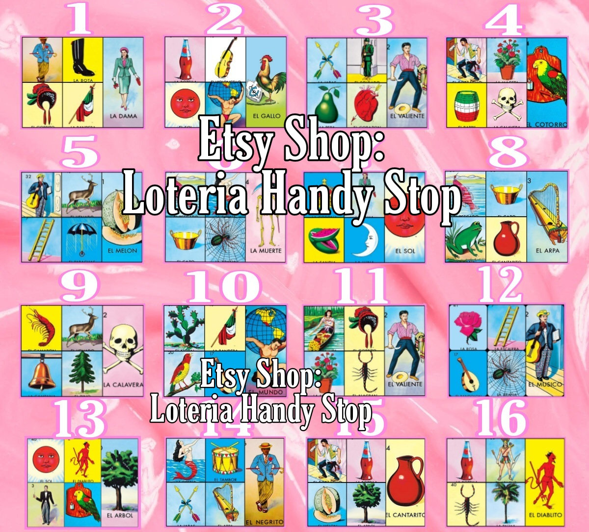 Online Loteria Digital Download With 16 Numbers - Etsy