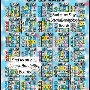 5 to Win Loteria Board With 30 Numbers and Triples - Etsy