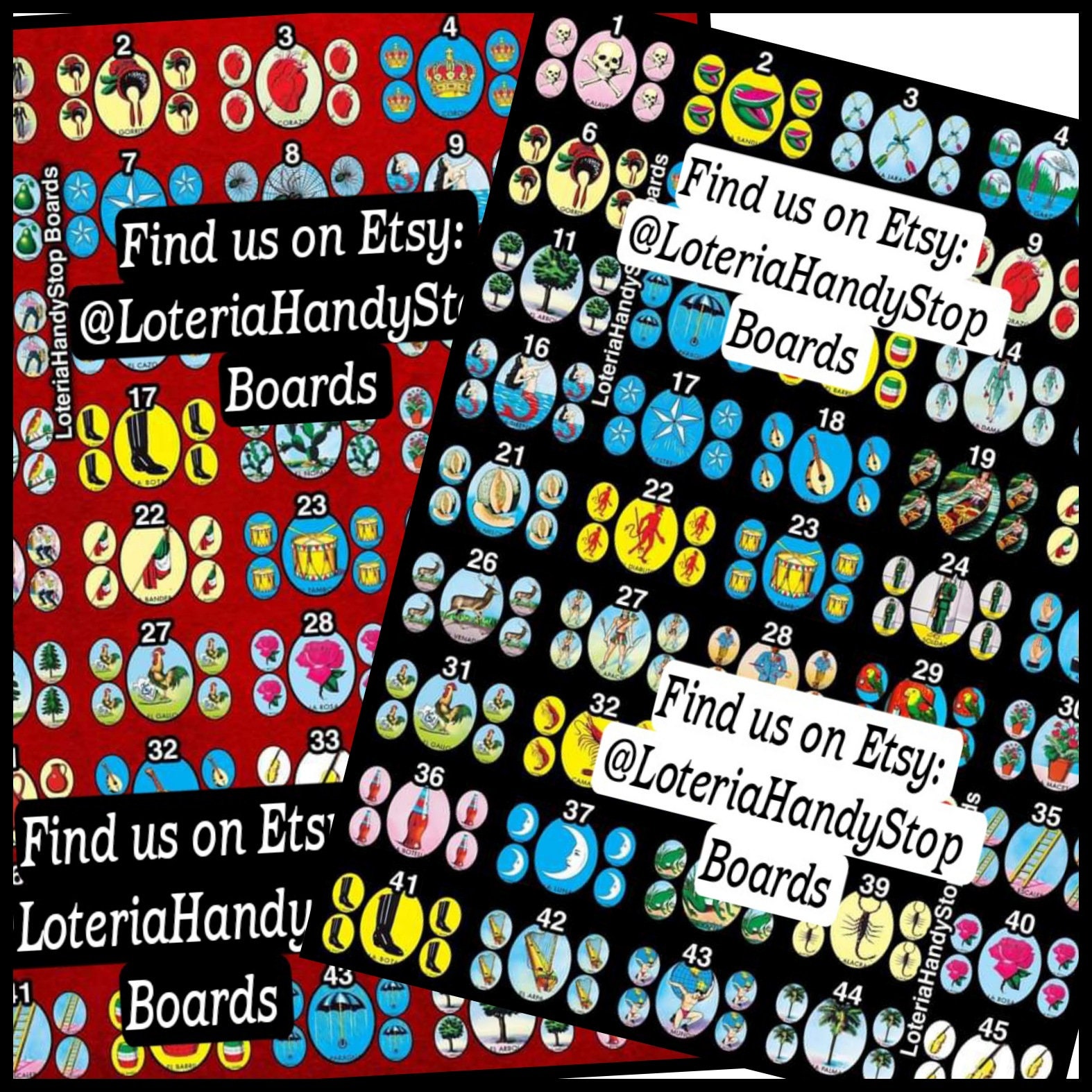 45 Numbers Roulette Loteria Board Shuffle Game - Etsy