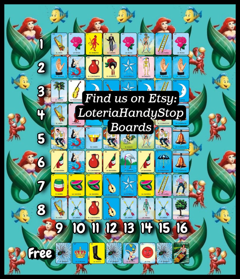 16 Lines Triplets Loteria Board With 1 Free Line - Etsy