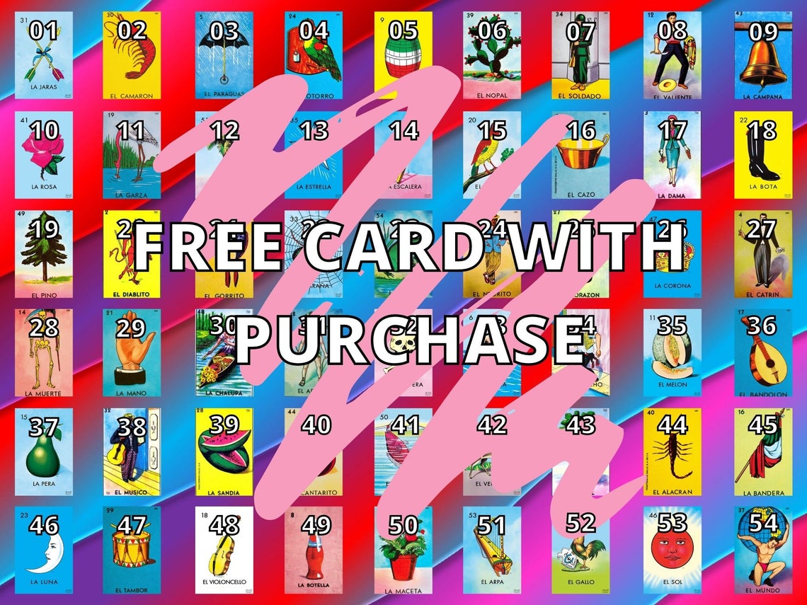 Loteria Board with Original Loteria Characters | Etsy