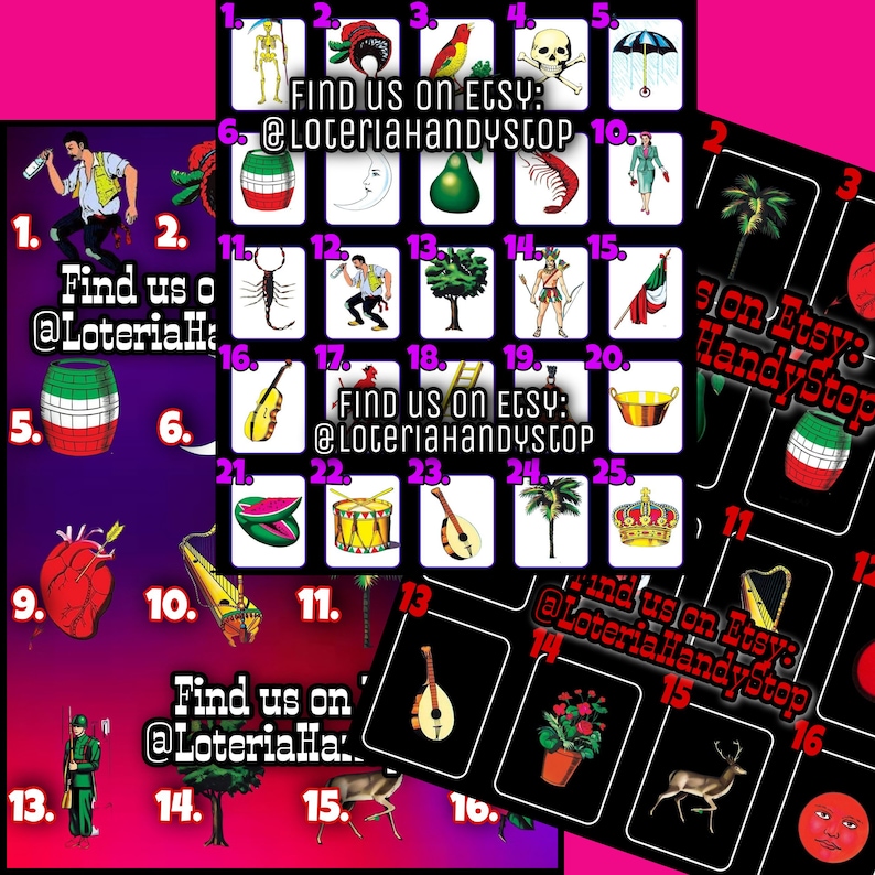 Loteria Single Characters Digital Game Boards to Play Online - Etsy