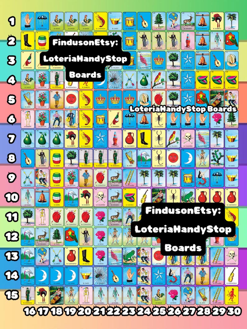 30 Lines Triplets Loteria Games to Play Online - Etsy