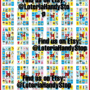Loteria Board With 36 Full Loteria Cards on 1 Board to Play Online - Etsy