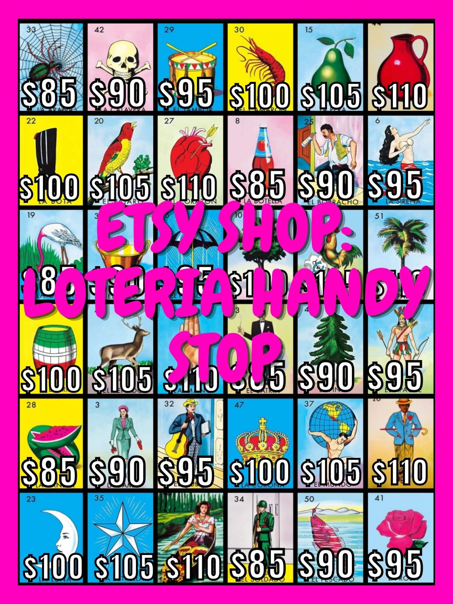 Mexican Loteria Characters Online Game - Etsy