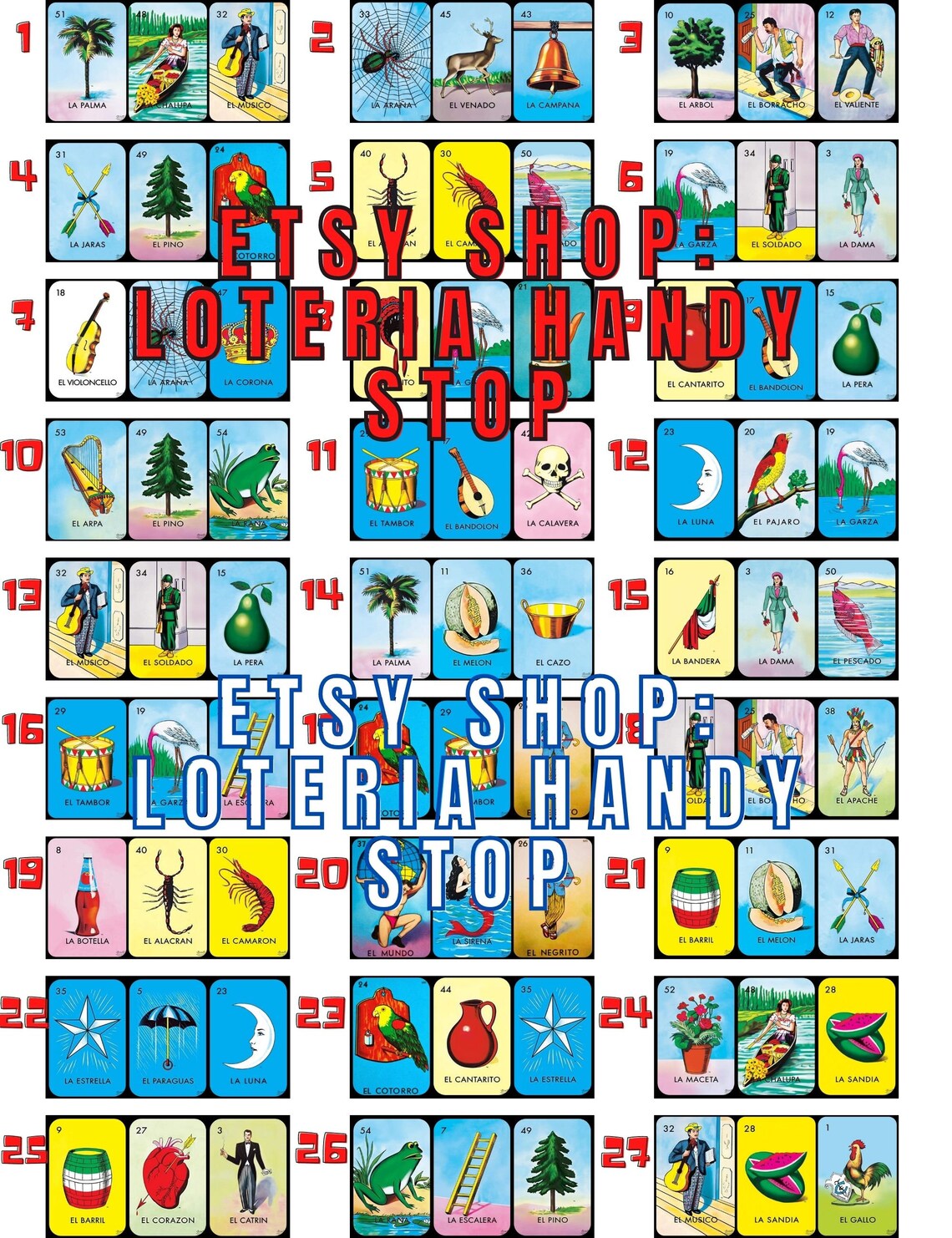 Original Loteria Cards in 1 Digital Download - Etsy