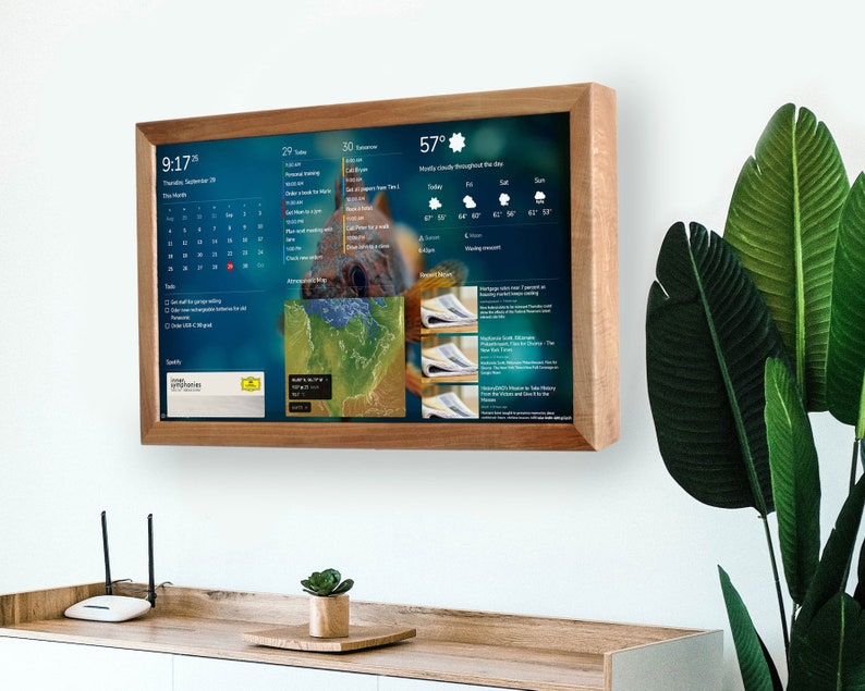 24" Digital Dashboard – Smart Display, Virtual Assistant, Calendar ...