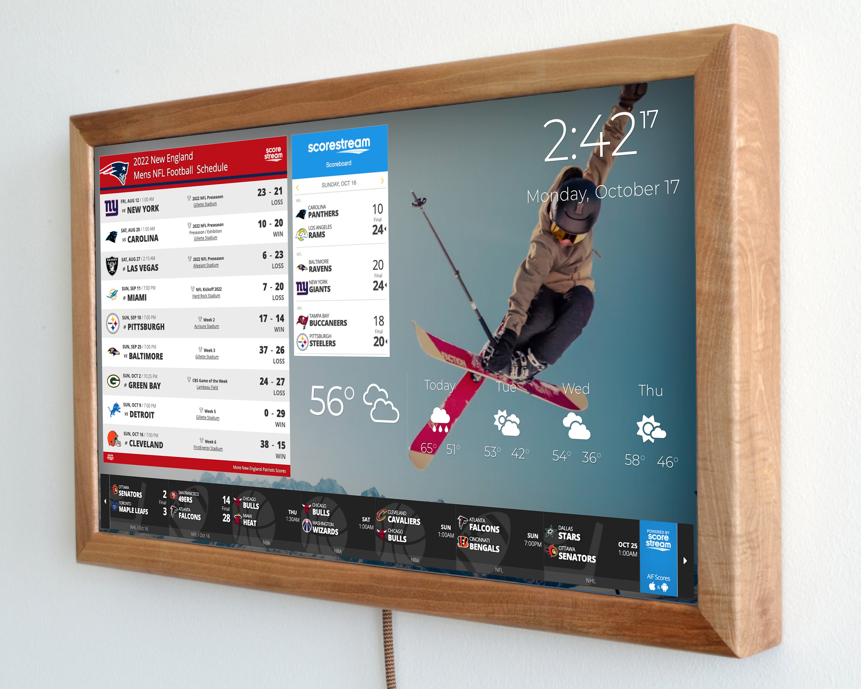 Personalized 24 Inch Digital Smart Screen, Dakboard Frame, Weather ...