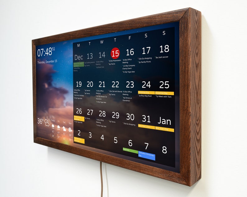 32'' Wi-fi Family Calendar: Digital Planner, Weekly To-do List & Home ...