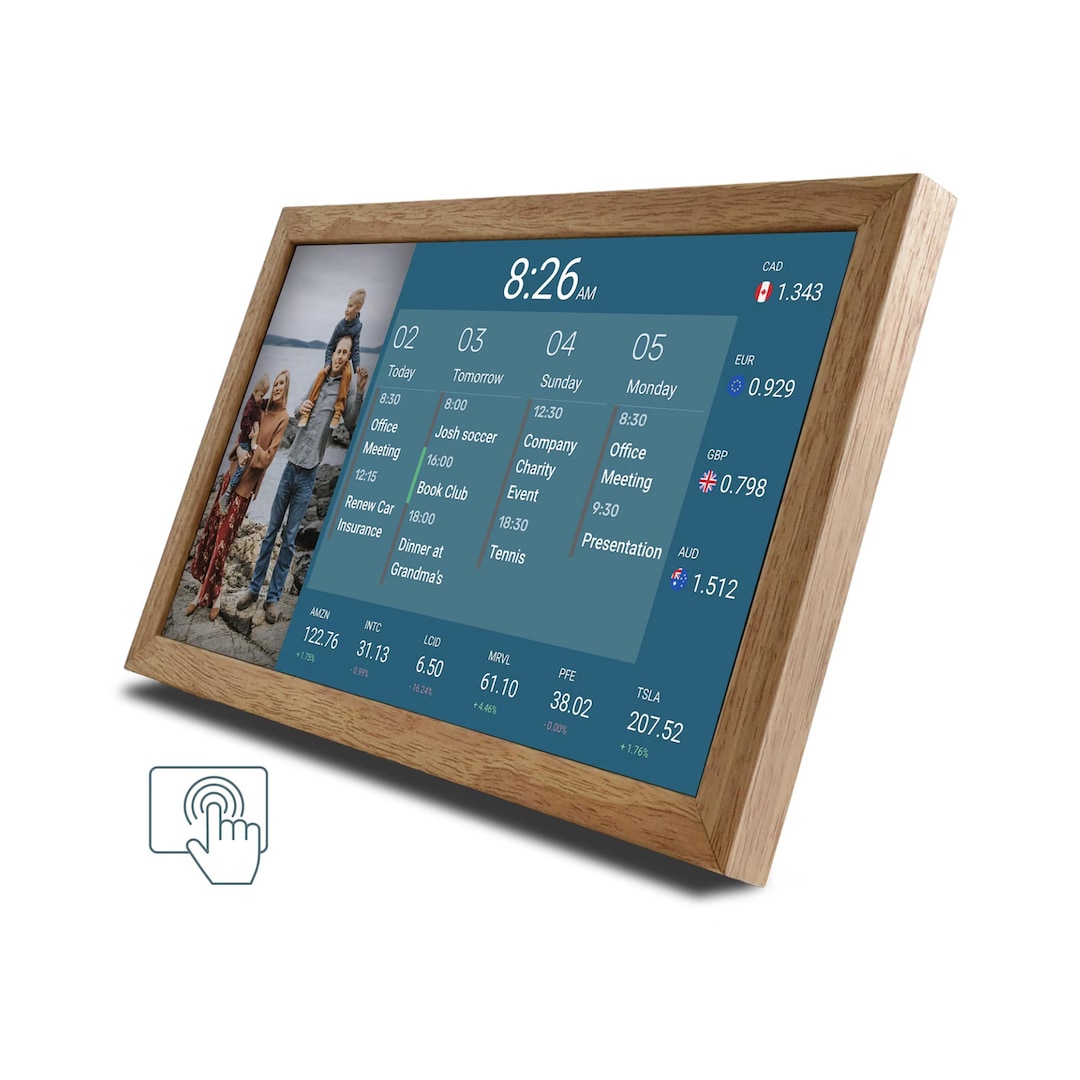 Touchscreen Digital Desk Calendar 15.6" – Dakboard Smart Display, Syncs ...