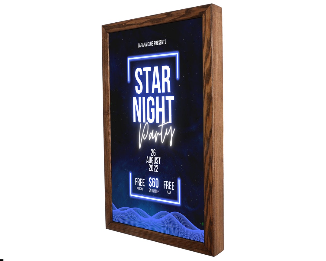 Digital Signage 24'' Wifi Connected, Displays Upcoming Events ...