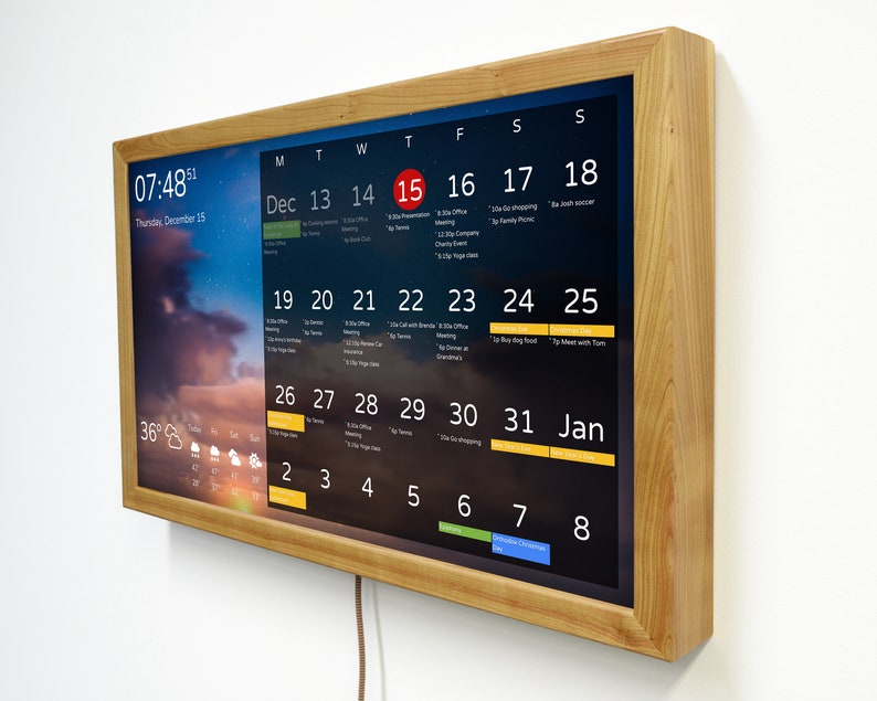 32'' Wi-fi Family Calendar: Digital Planner, Weekly To-do List & Home ...