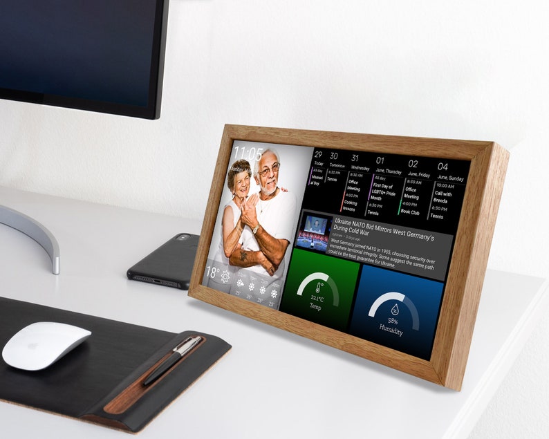 Touchscreen Digital Desk Calendar 15.6" – Dakboard Smart Display, Syncs ...