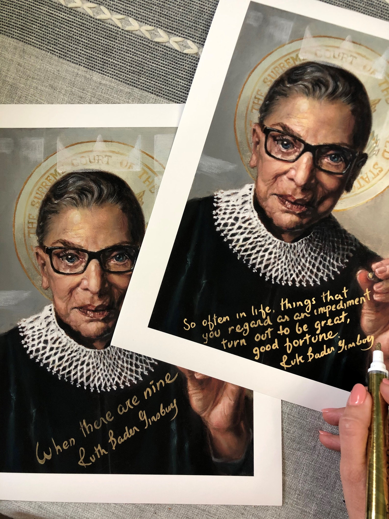 RBG portrait fine art PRINT | Etsy