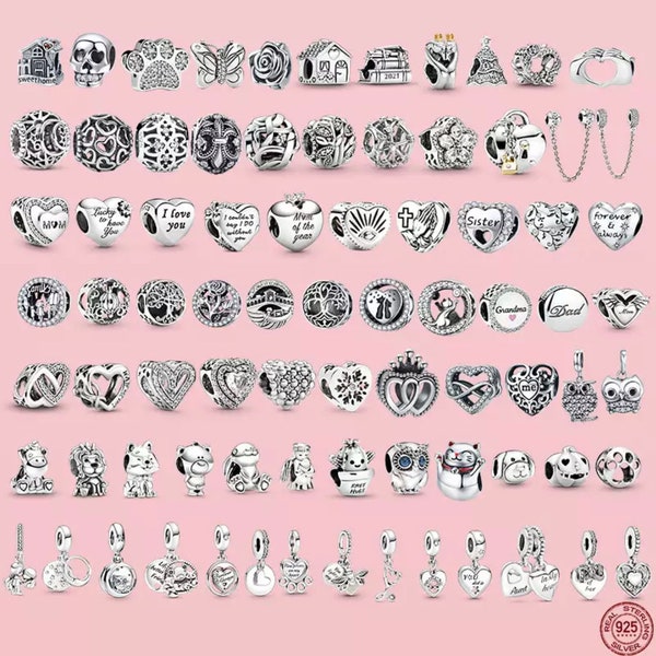 Sterling Silver European Charms - Etsy