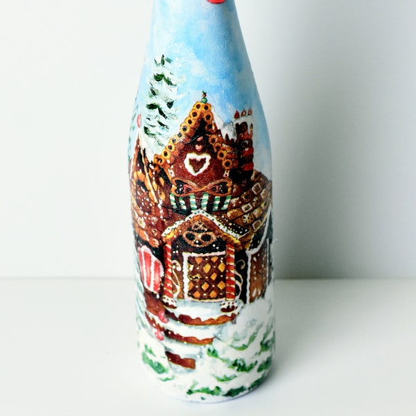 Gingerbread Wine Bottle - Etsy