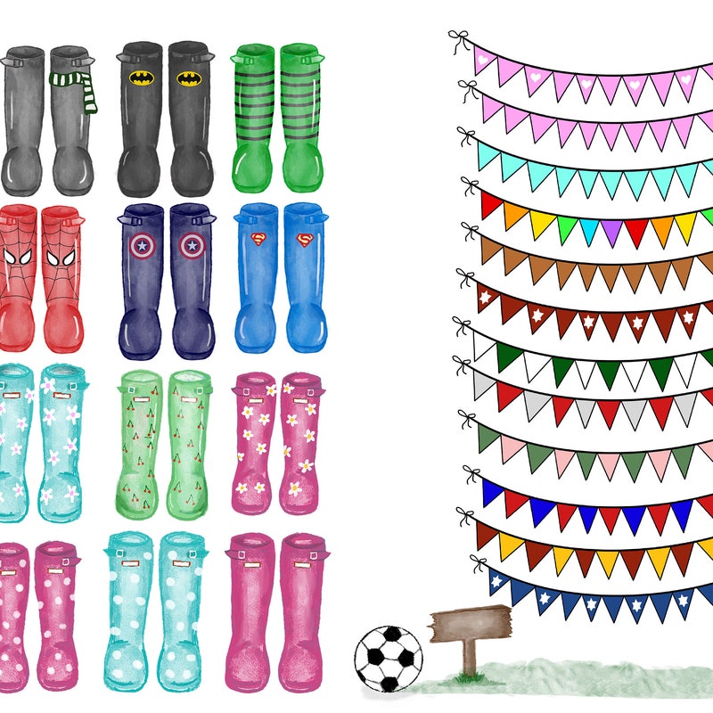 Bunting Clip Art - Etsy