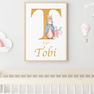 Peter Rabbit Floral Alphabet Watercolour Digital PNG Files - 36 Files ...