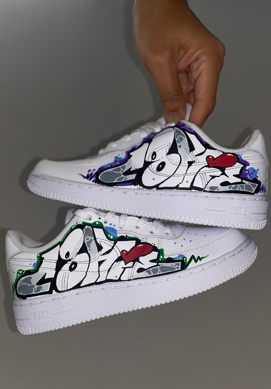 Graffiti Sneakers Nike Air Force One , AF1 NIKE - Etsy