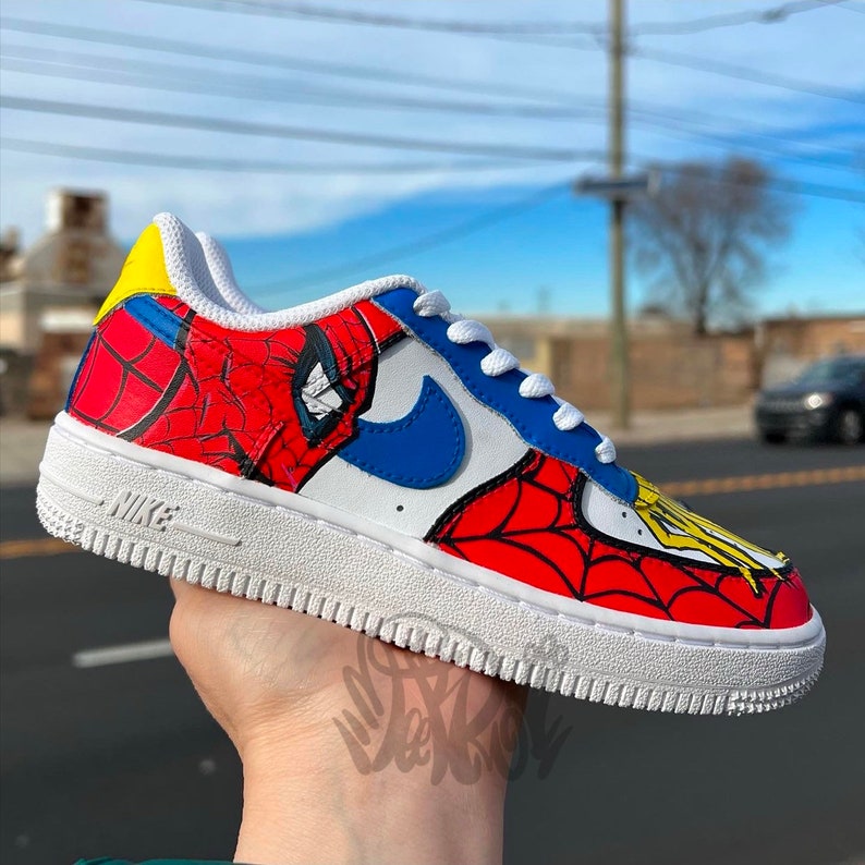Spider Man Nike Custom AF1. - Etsy