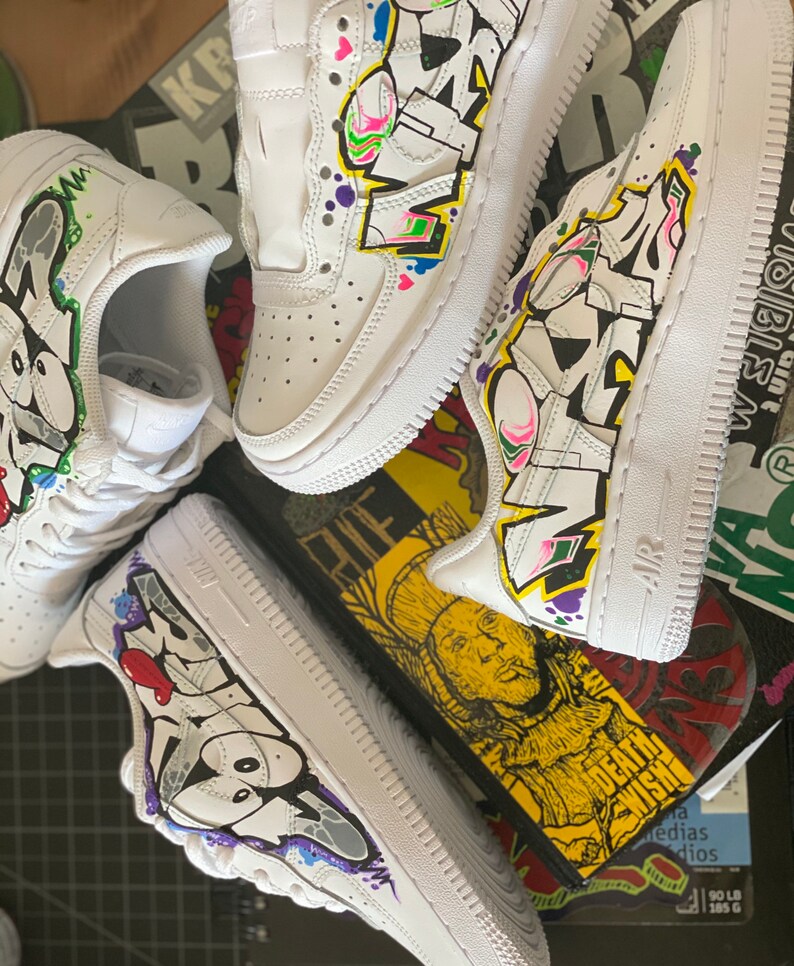 Graffiti Sneakers Nike Air Force One , AF1 NIKE - Etsy