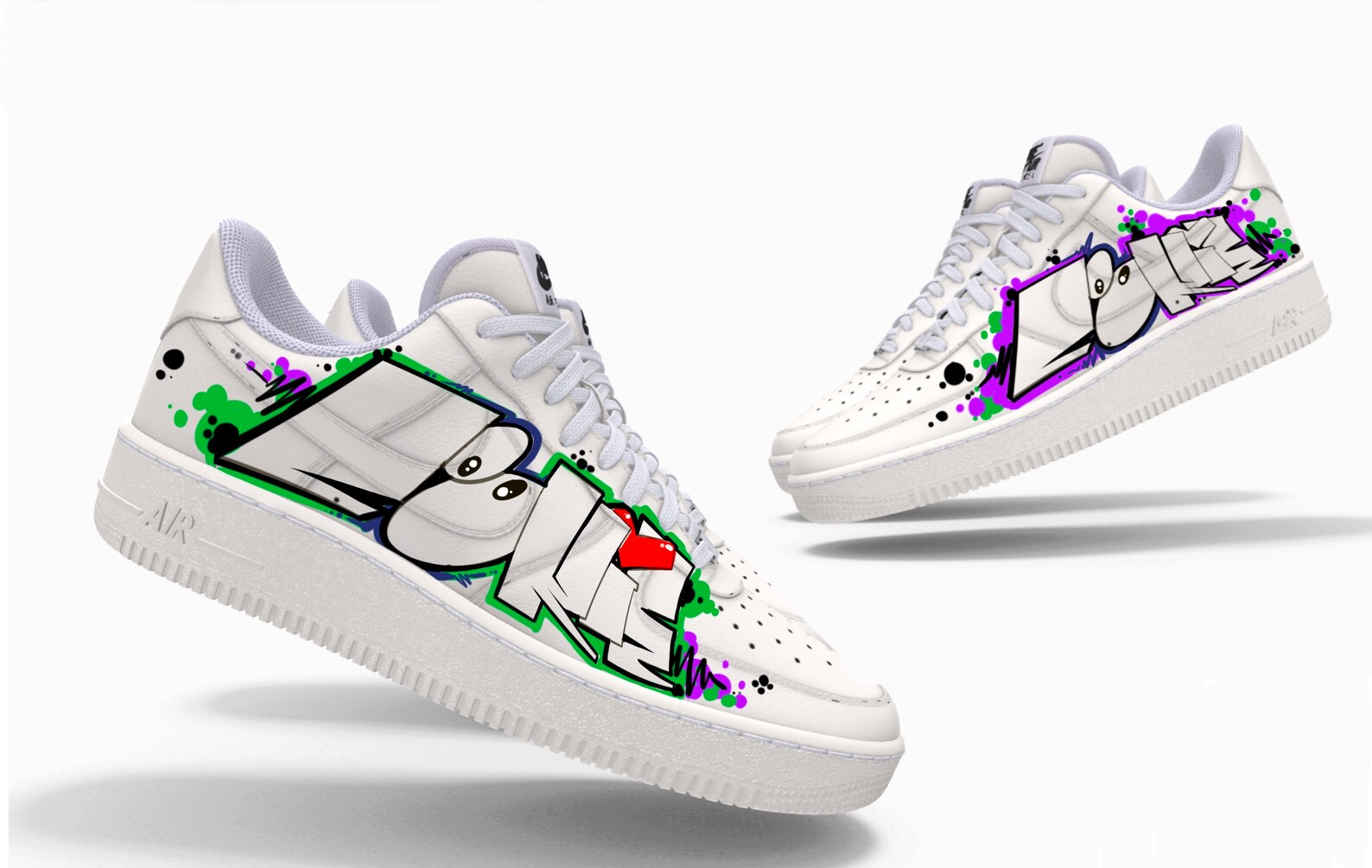 Graffiti Sneakers Nike Air Force One , AF1 NIKE - Etsy