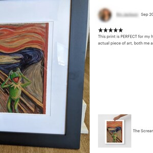 The Scream Kermit the Frog Muppets Fine Art Print Wall Art - Etsy