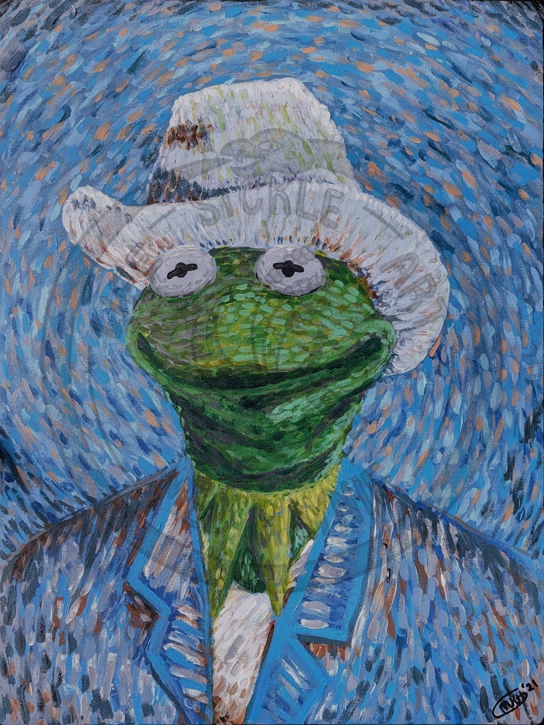 Van Gogh Kermit the Frog Digital Download Printable Art File - Etsy
