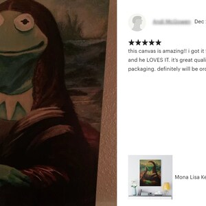 Mona Lisa Kermit the Frog Muppets Fine Art Canvas Wrap - Etsy