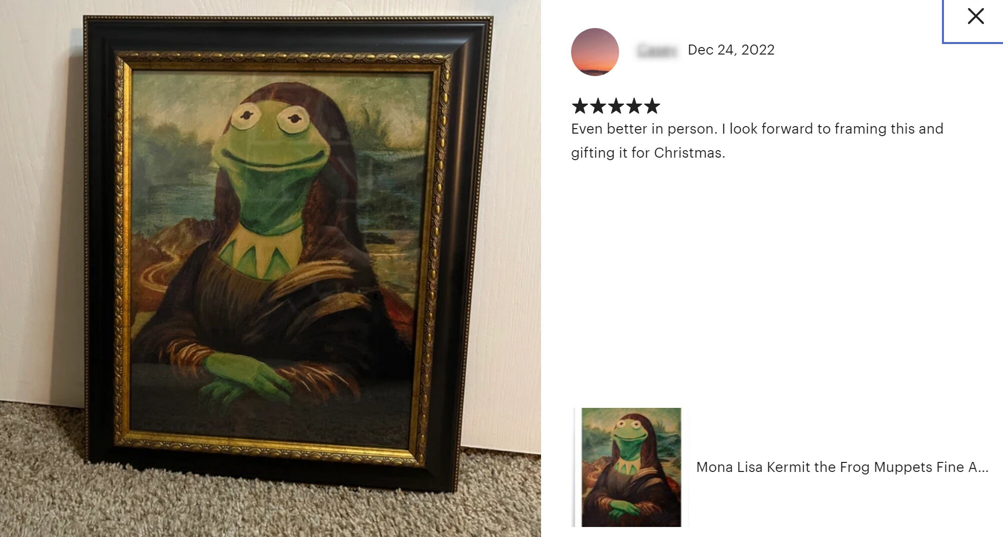 Mona Lisa Kermit the Frog Muppets Fine Art Print - Etsy
