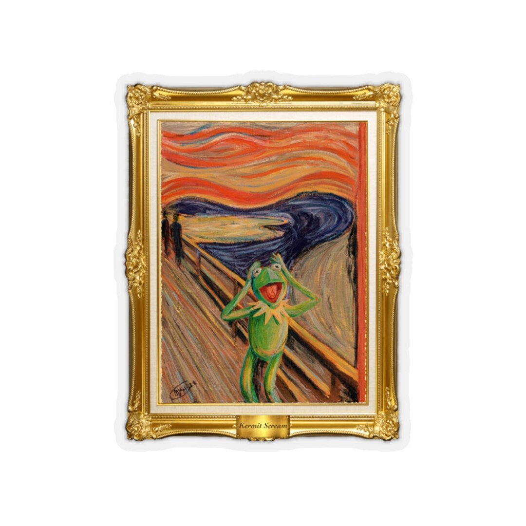 Sticker Kermit the Frog the Scream Muppets Art Decal - Etsy